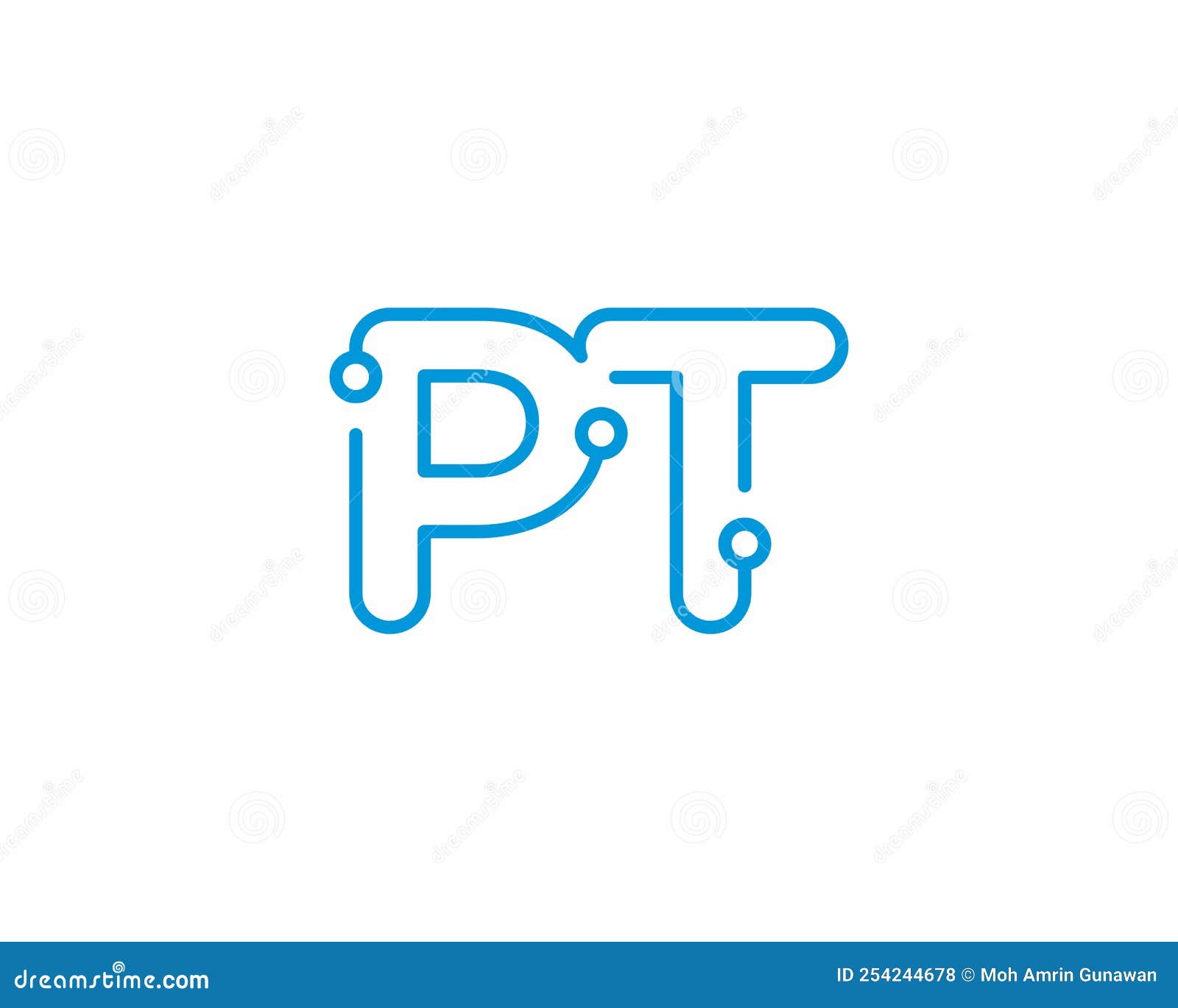 PT Letters, Electronic Circuit, Technology Logo Design Vector 001 Stock ...