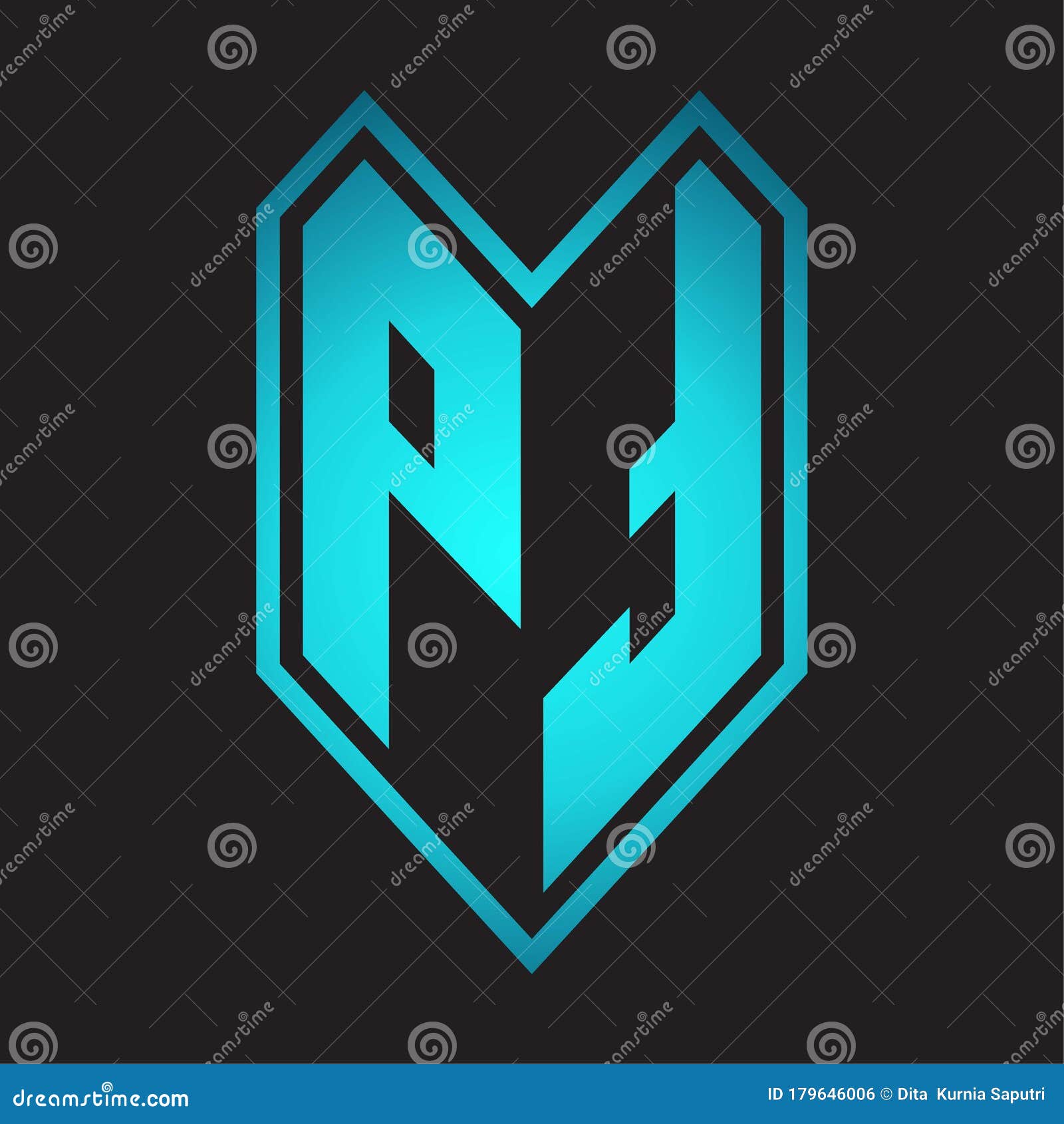 PT Logo Monogram with Emblem Line Style Isolated on Blue Gradient ...