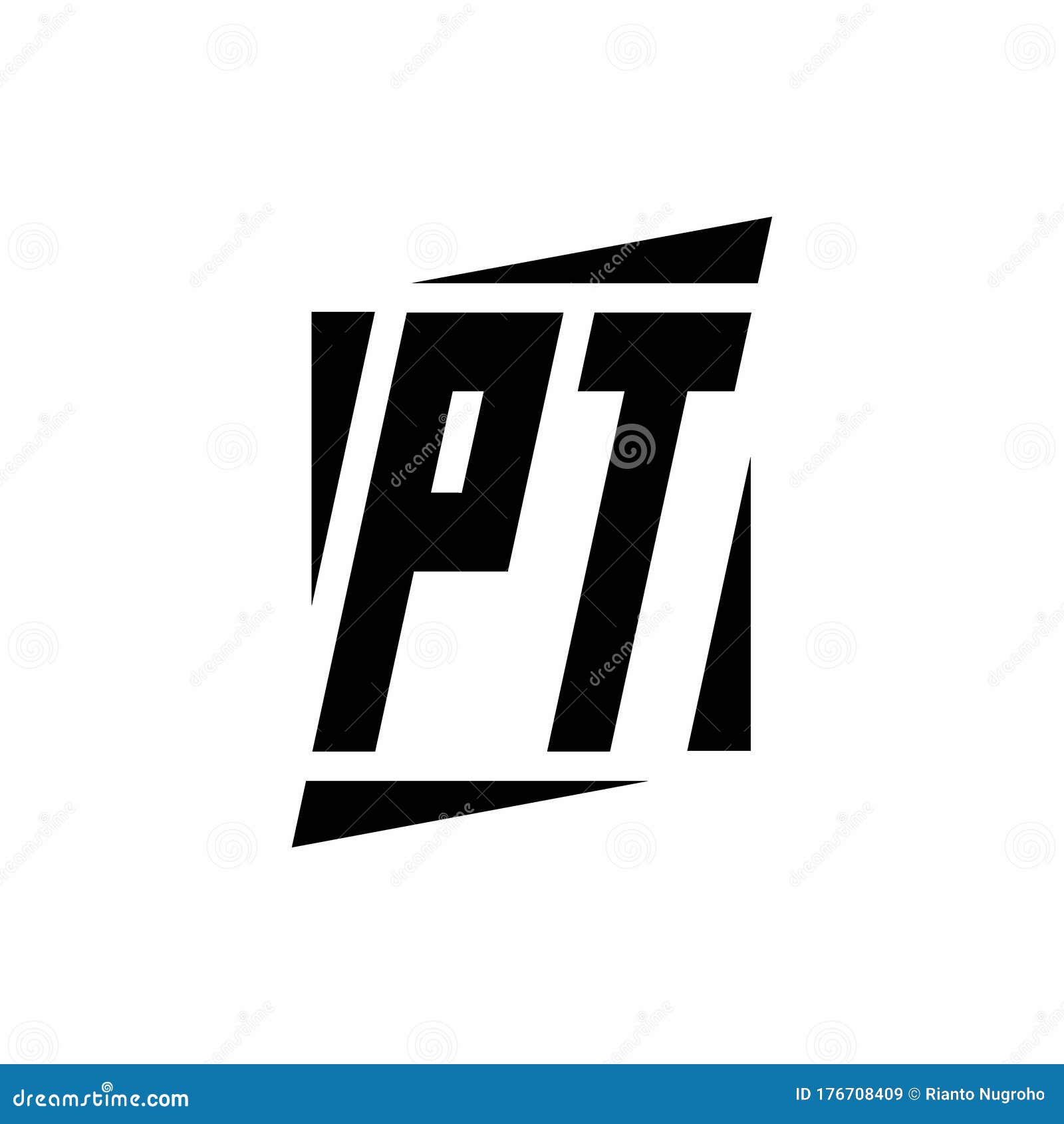 PT Logo Monogram with Modern Style Concept Design Template Stock Vector ...