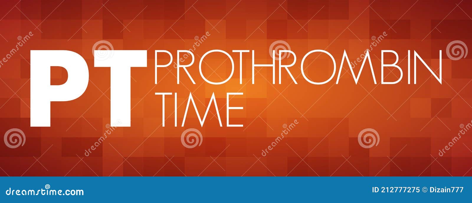 PT - Prothrombin Time Acronym, Medical Concept Background Stock ...
