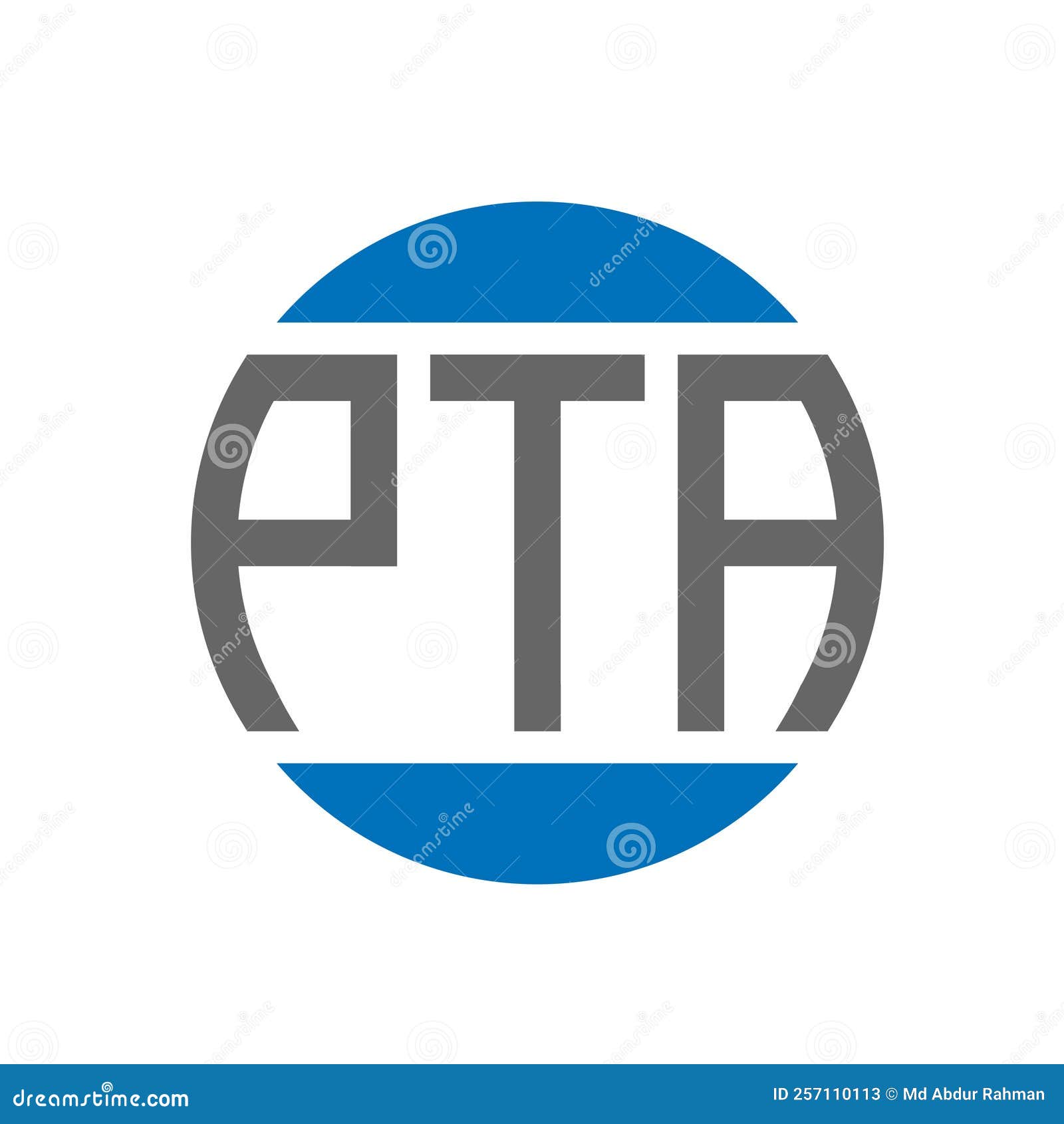 PTA Letter Logo Design On White Background. PTA Creative Initials ...