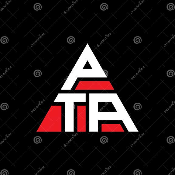 PTA Triangle Letter Logo Design with Triangle Shape. PTA Triangle Logo ...