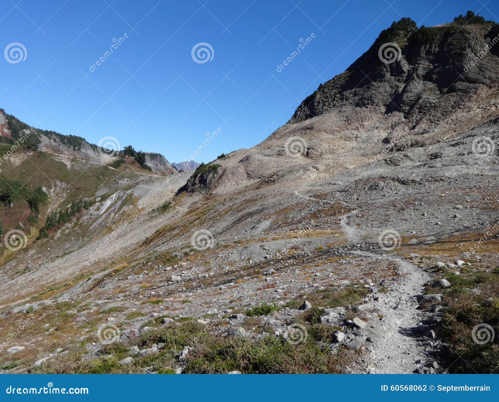 Ptarmigan Ridge Trail in Fall Stock Photo - Image of amazing, climate ...