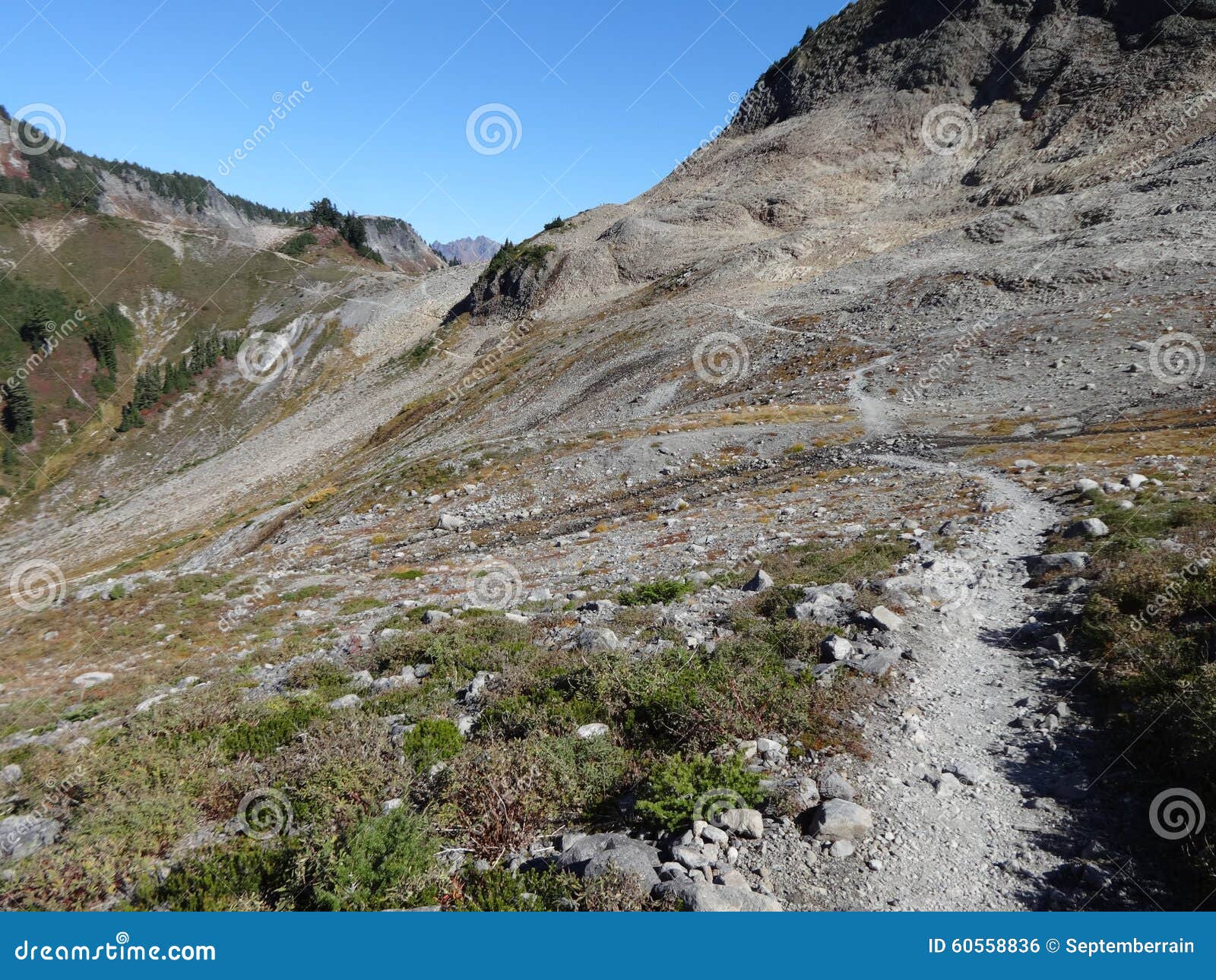 Ptarmigan Ridge Trail in Fall Stock Photo - Image of formation, fresh ...