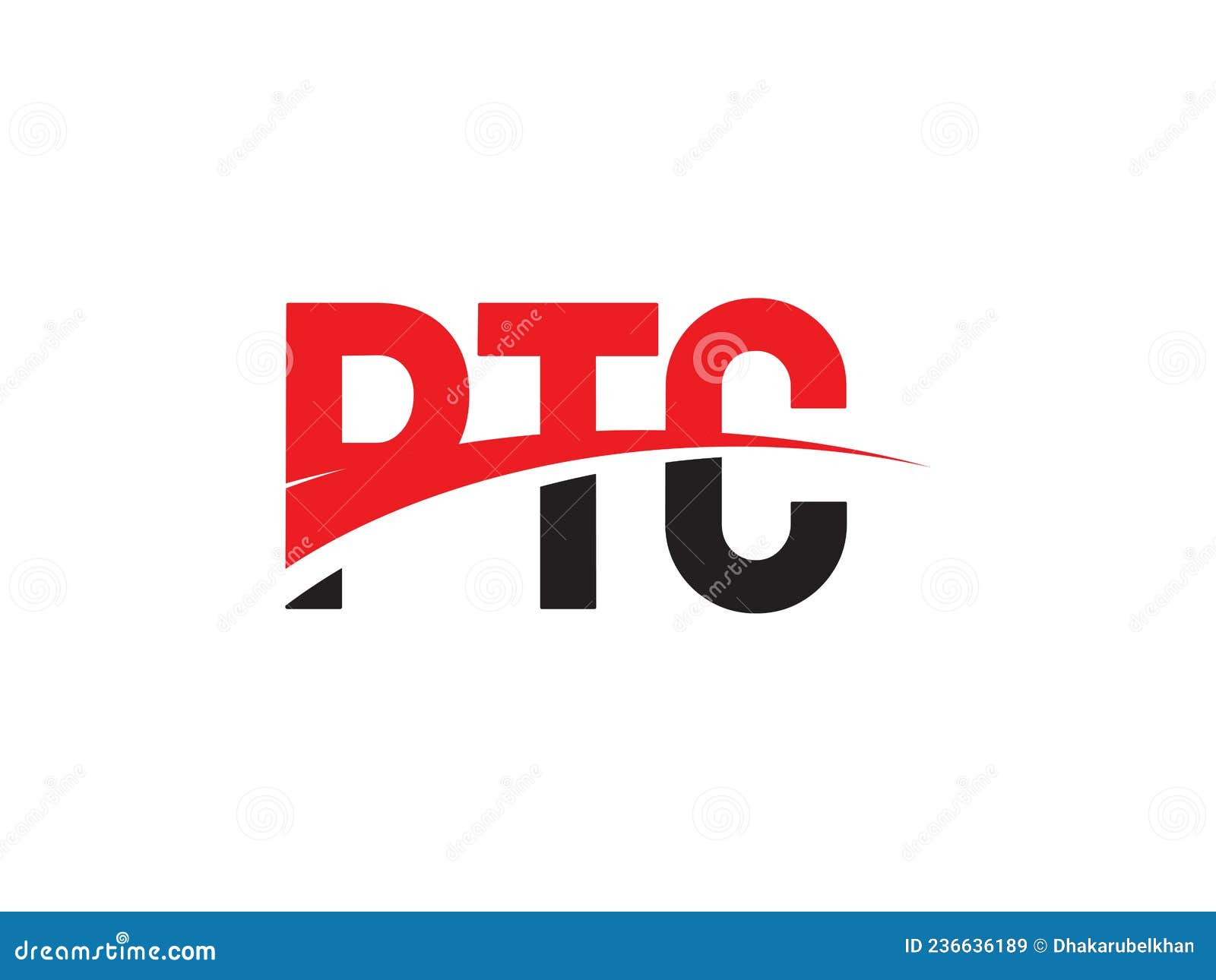 PTC Letter Initial Logo Design Vector Illustration Stock Vector ...