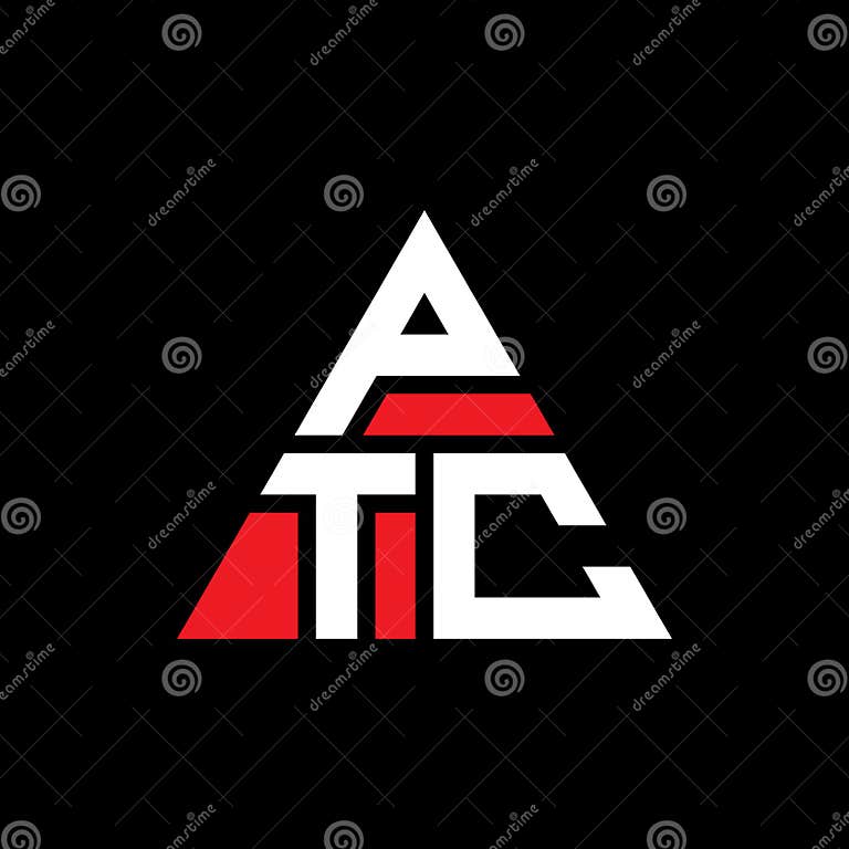 PTC Triangle Letter Logo Design with Triangle Shape. PTC Triangle Logo ...