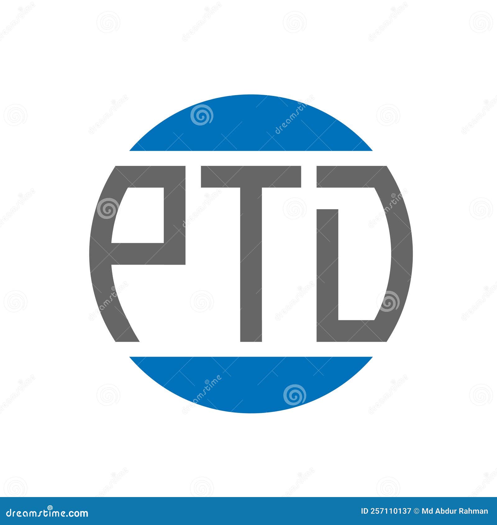 PTD Letter Logo Design on White Background. PTD Creative Initials ...