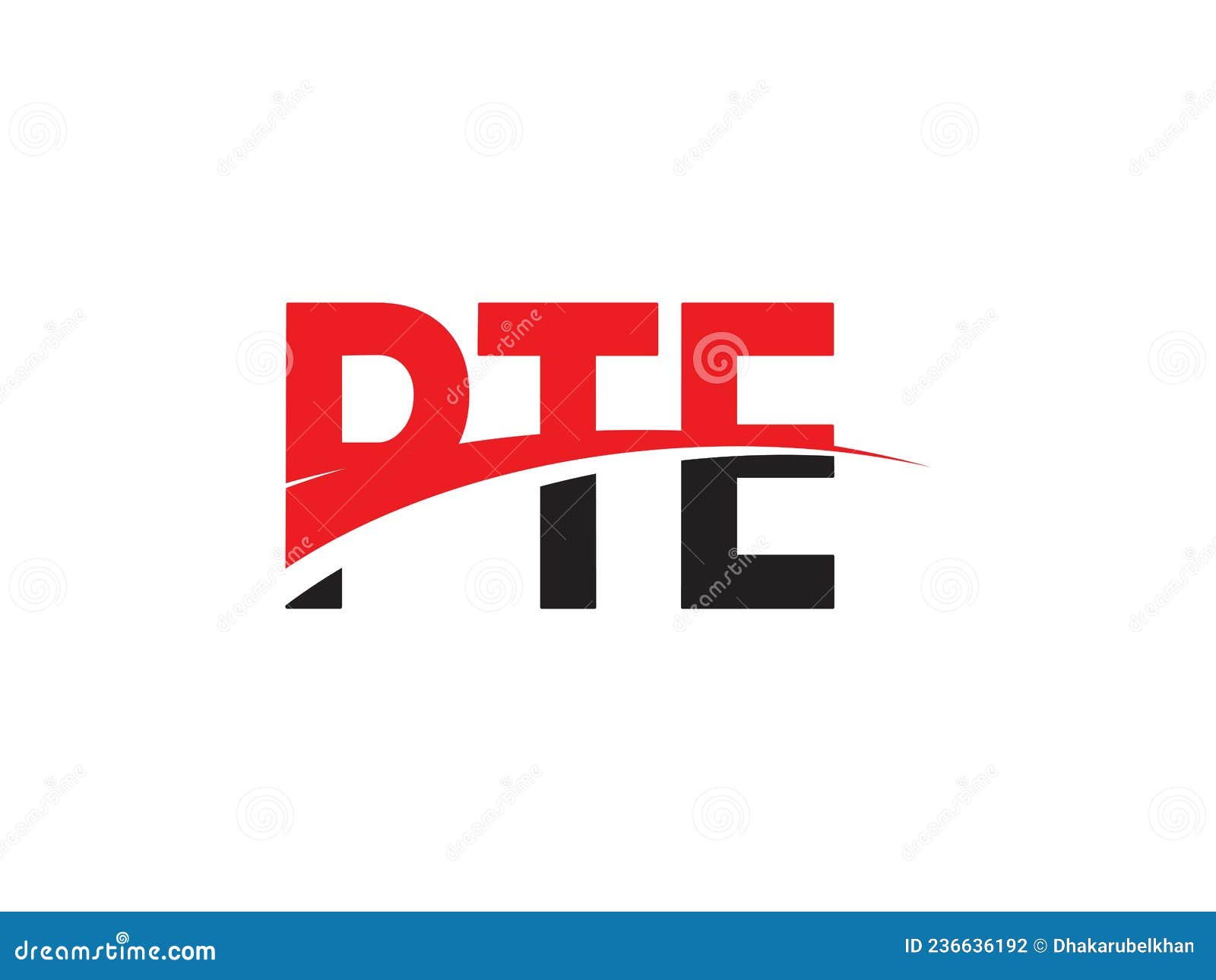 PTE Letter Initial Logo Design Vector Illustration Stock Vector ...