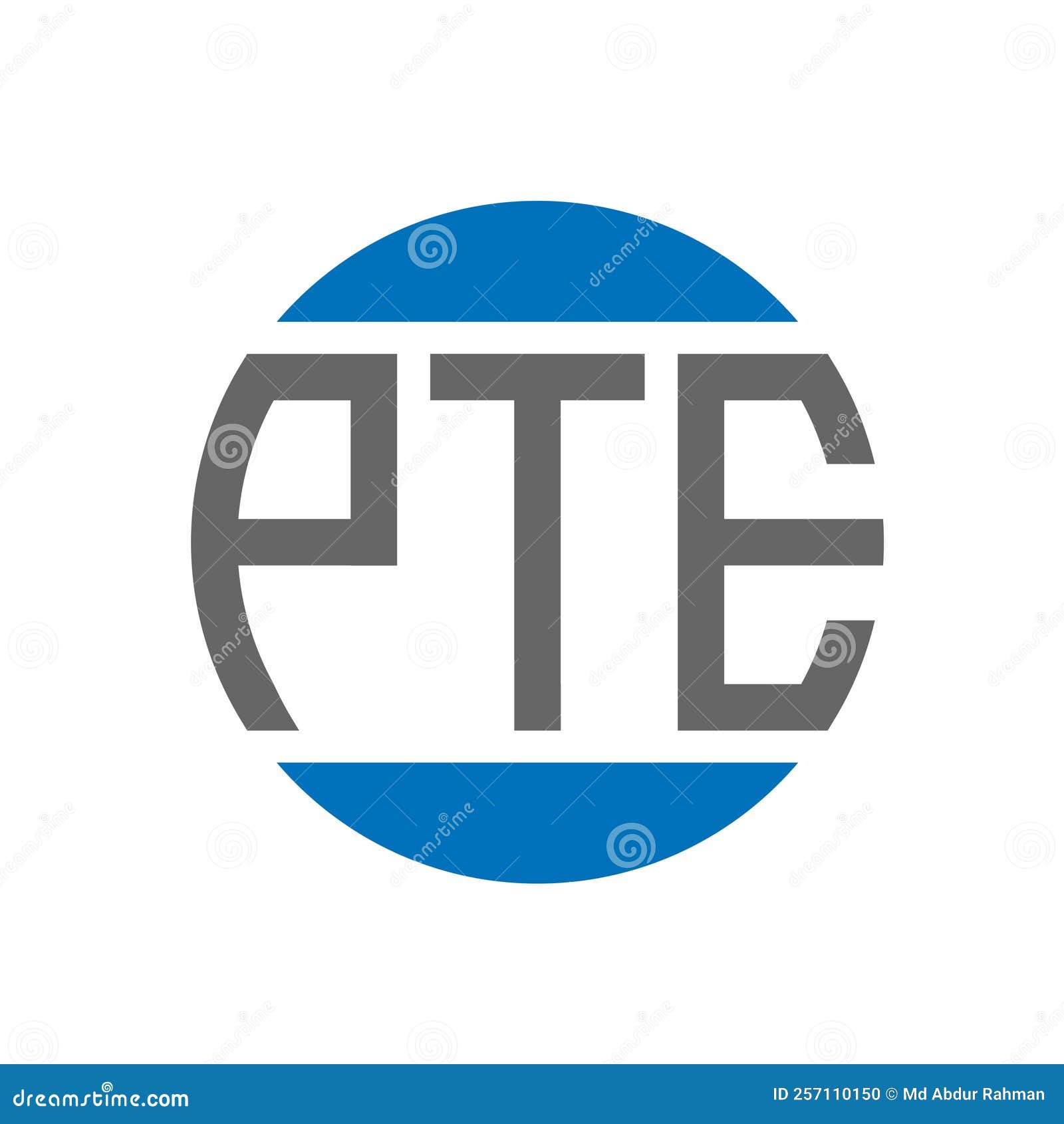 PTE Letter Logo Design on White Background. PTE Creative Initials ...