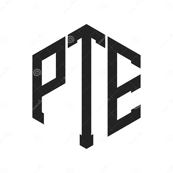 PTE Logo Design. Initial Letter PTE Monogram Logo Using Hexagon Shape ...