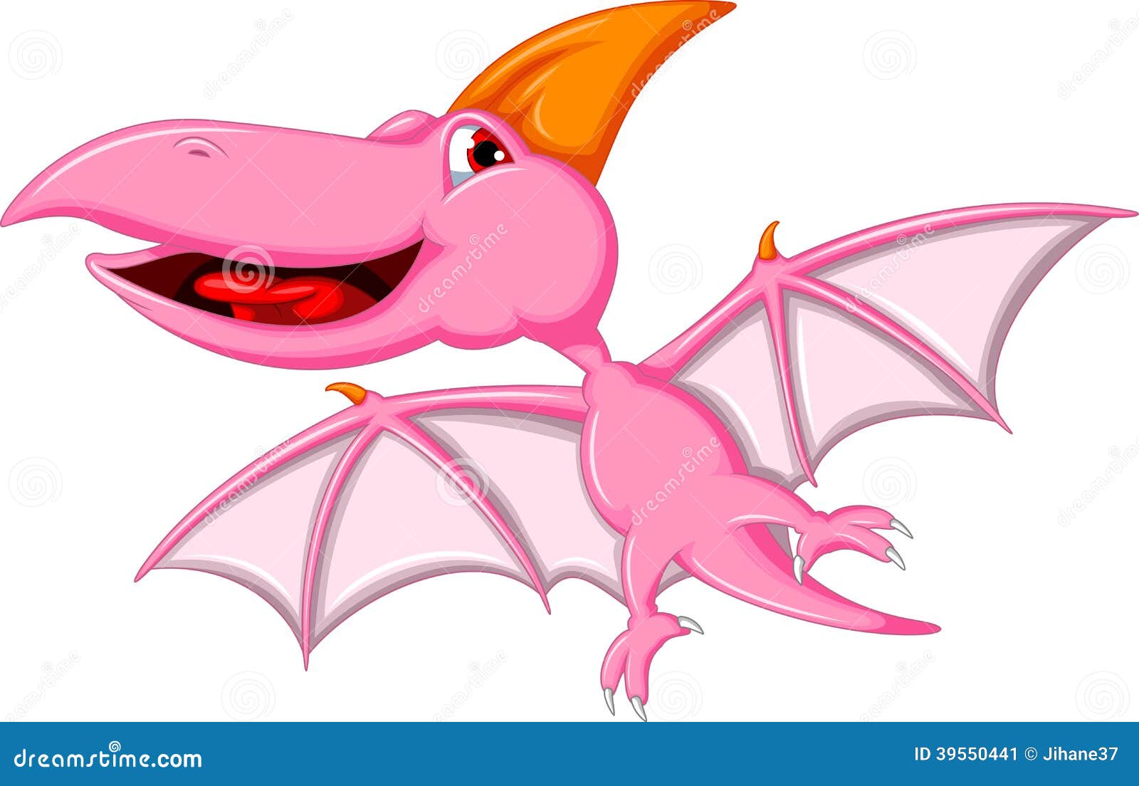 Pterodactyl Cartoon Isolated Stock Illustration - Illustration of ...