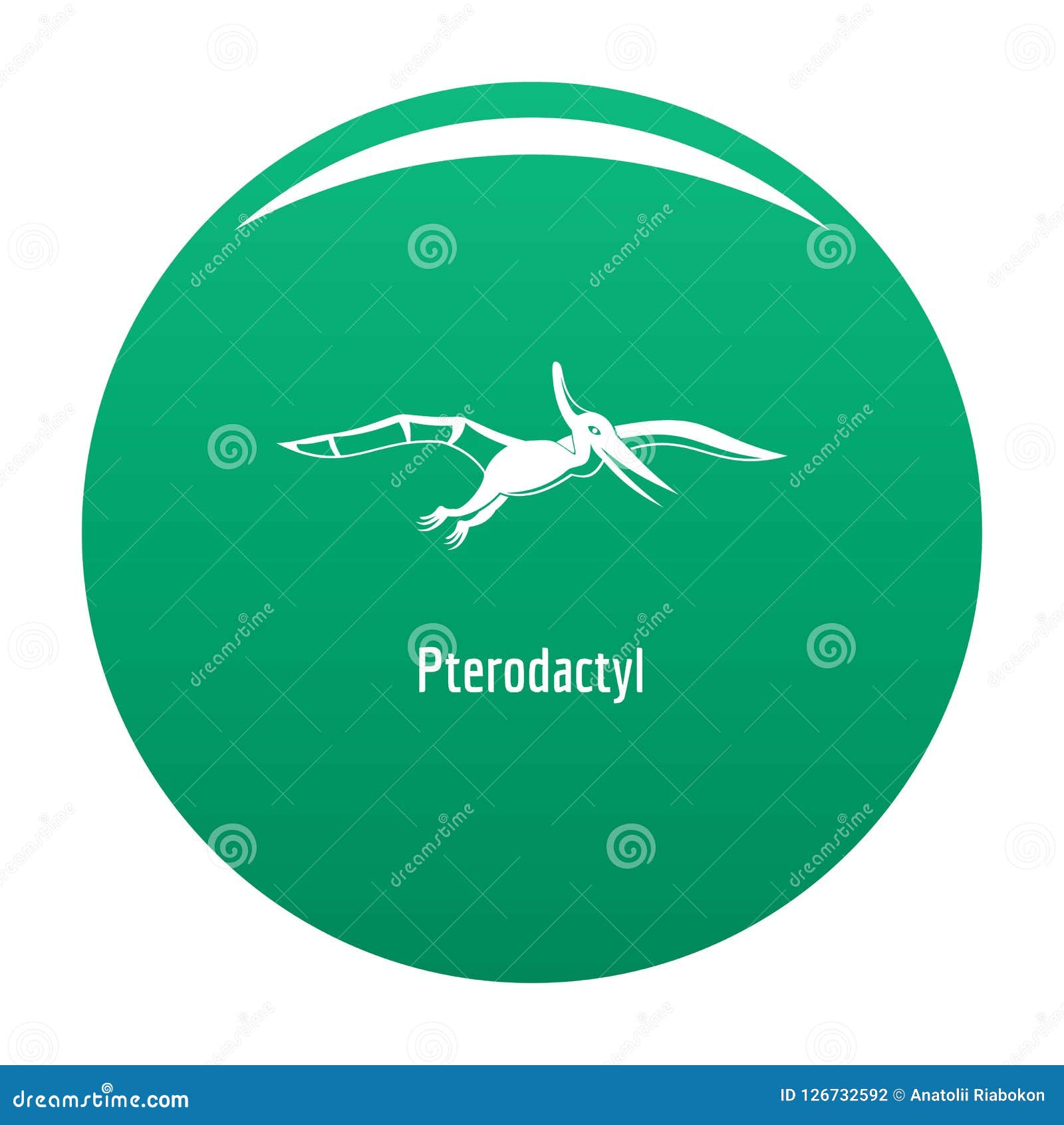 Pterodactyl icon green stock illustration. Illustration of logo - 126732592