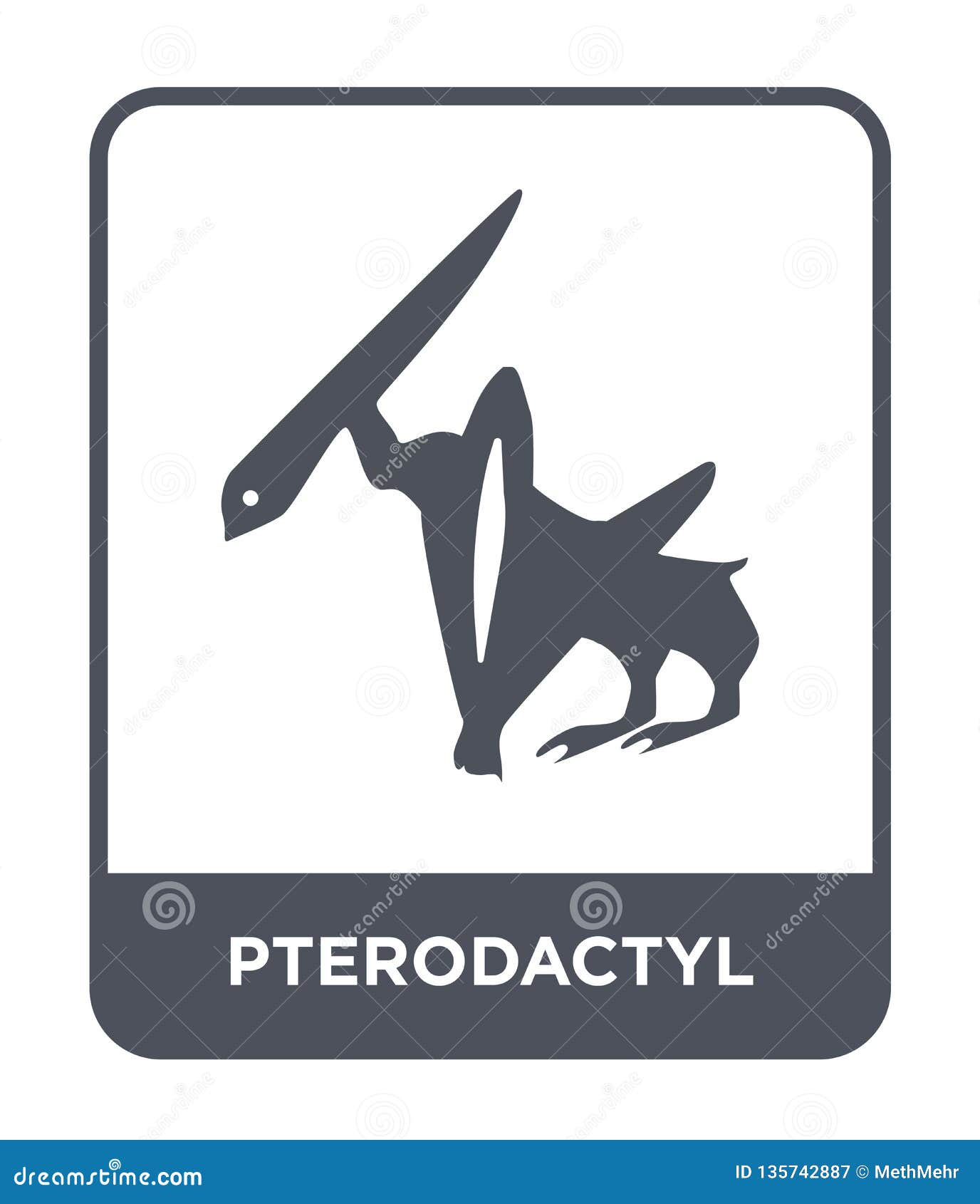 Pterodactyl Icon in Trendy Design Style. Pterodactyl Icon Isolated on ...