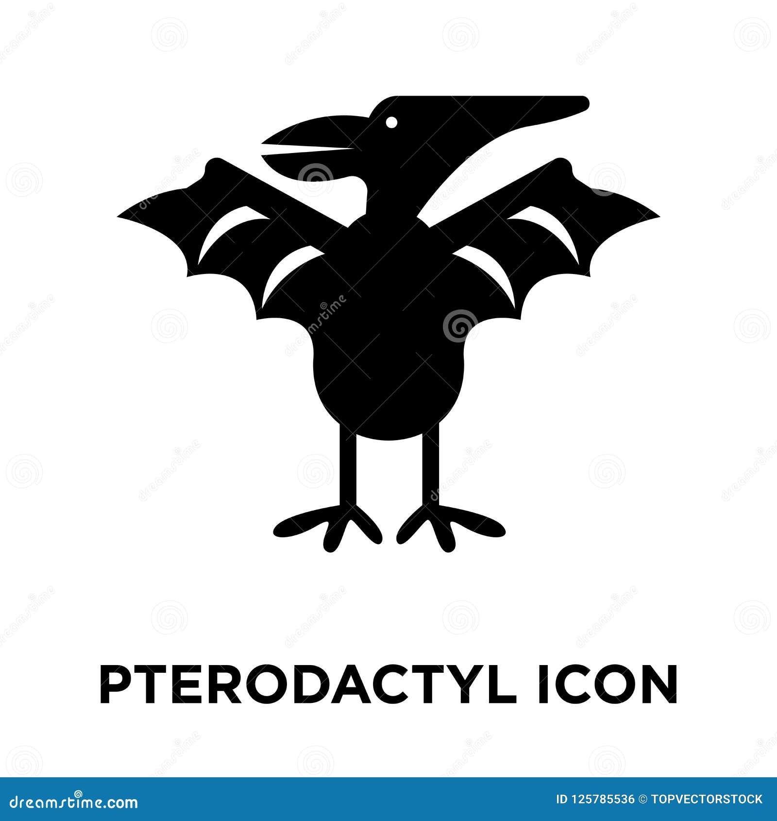 Pterodactyl Icon Vector Isolated on White Background, Logo Concept of ...