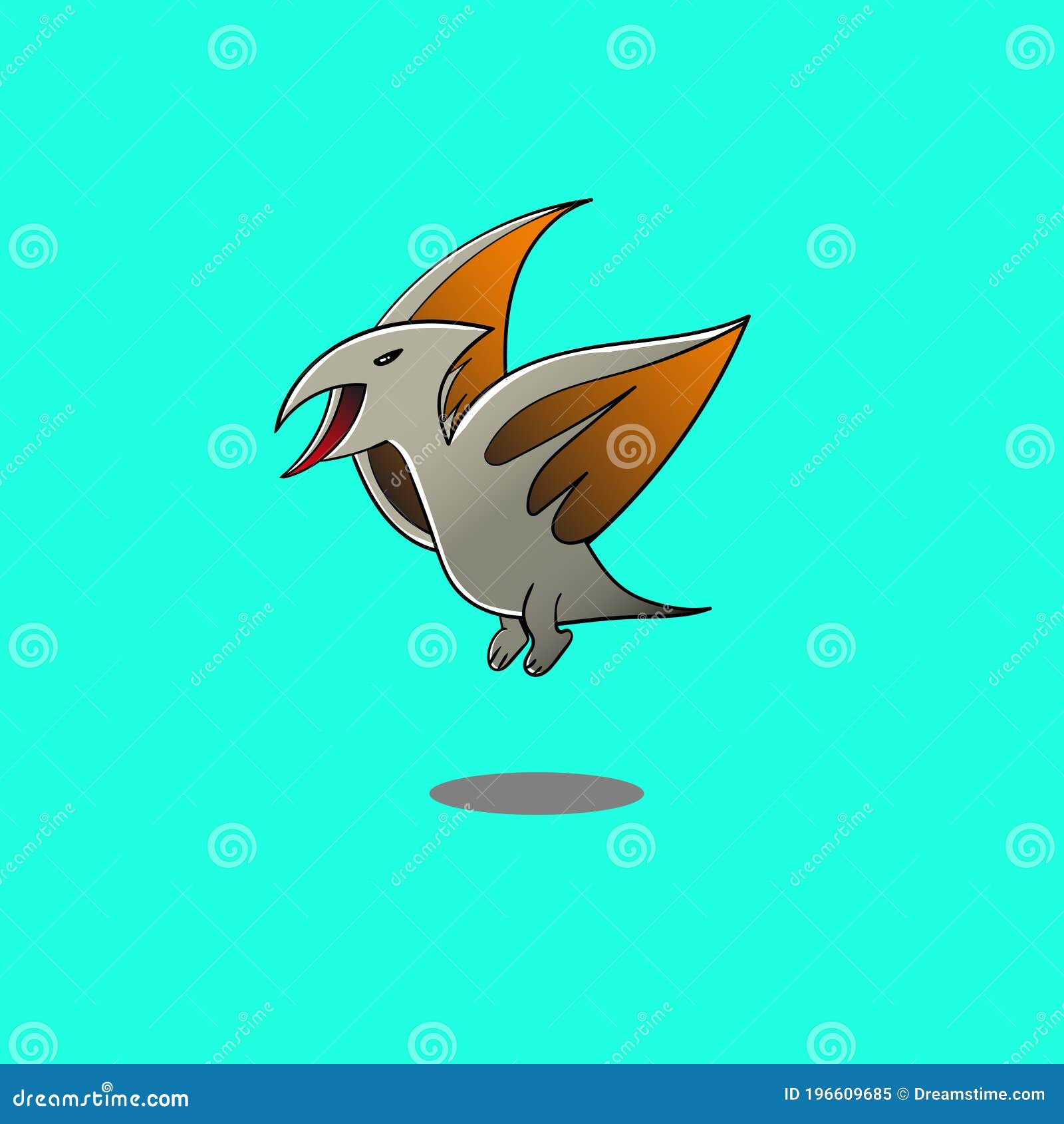 Set Funny Pterodactyls Cartoon Vector | CartoonDealer.com #78986409