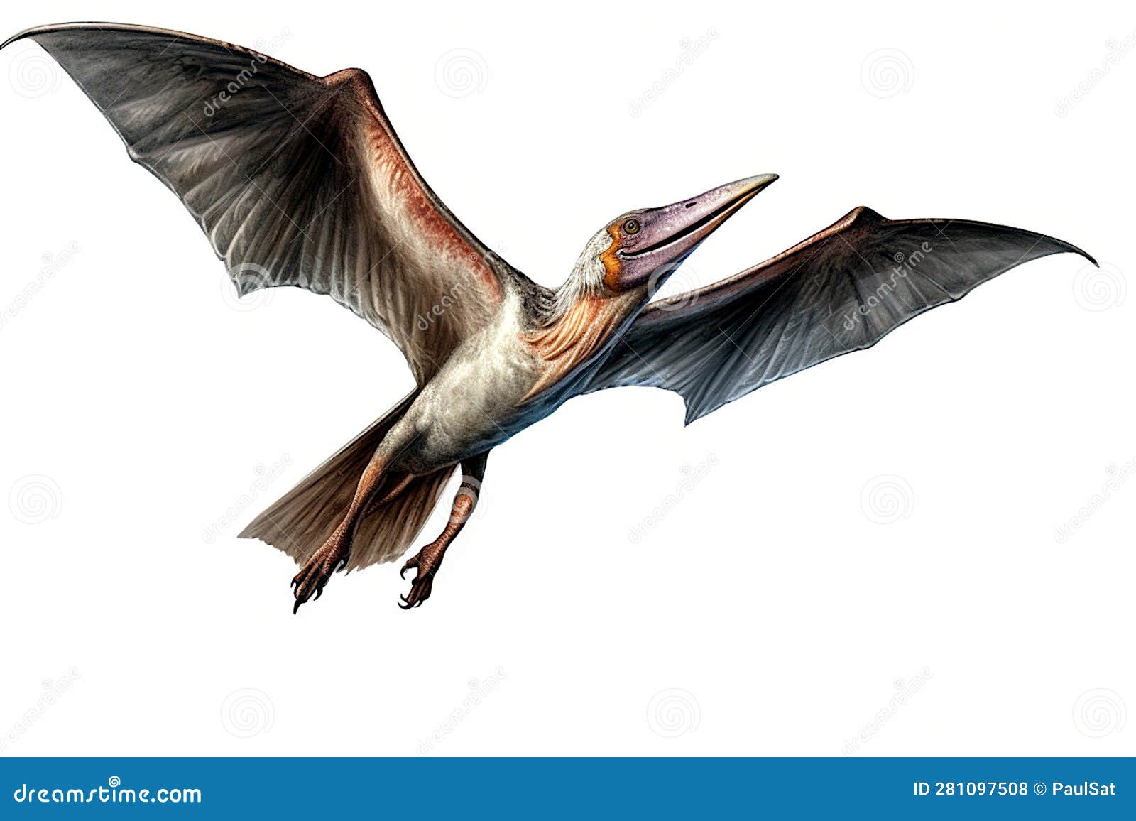 Pterodactylus Dinosaur, Generative AI Illustration Royalty-Free Stock ...