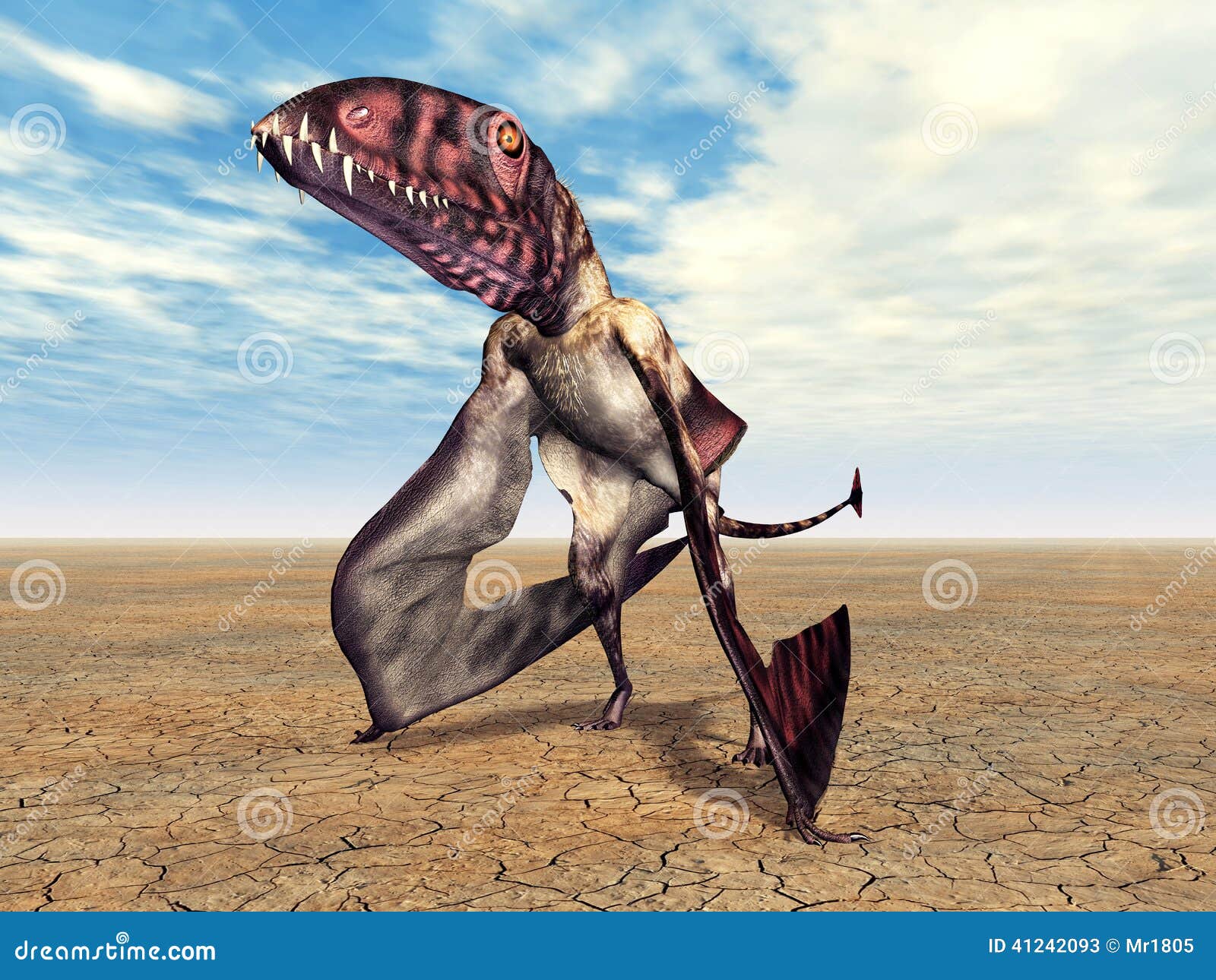 Pterosaur Dimorphodon stock illustration. Illustration of paleontology ...