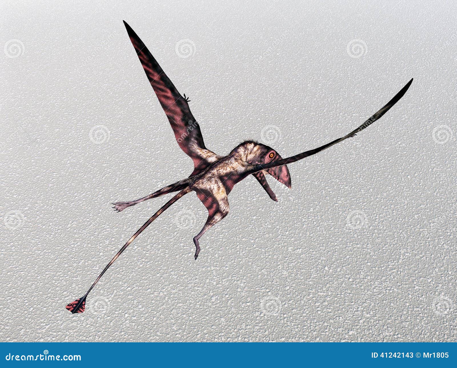 Pterosaur Dimorphodon Flying Over A Coastal Landscape Royalty-Free ...