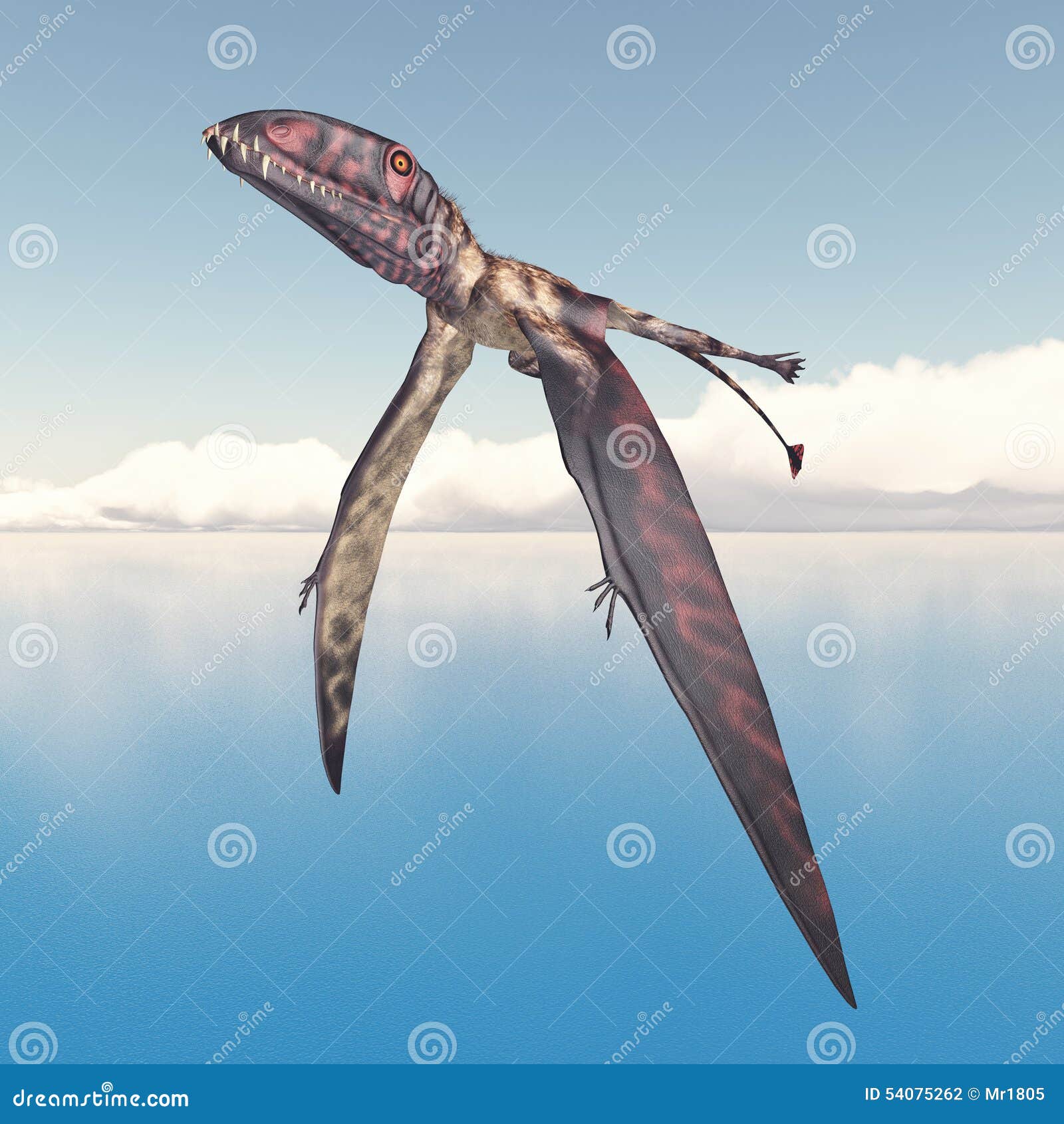 Pterosaur Dimorphodon stock illustration. Illustration of generated ...