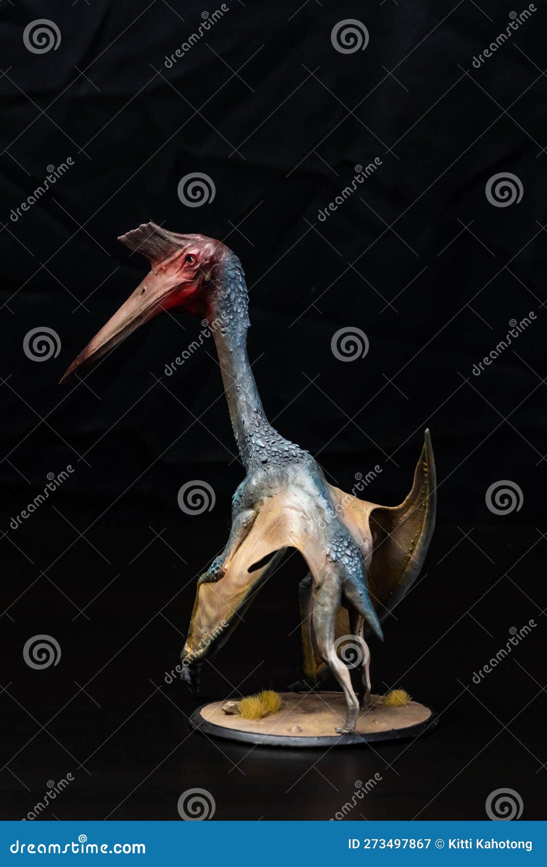 The Pterosaur Dinosaur in the Dark Stock Image - Image of character ...