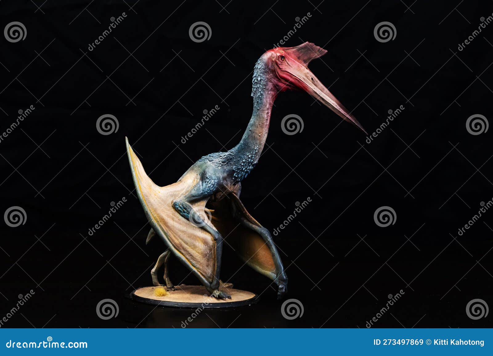 The Pterosaur Dinosaur in the Dark Stock Image - Image of carnivorous ...