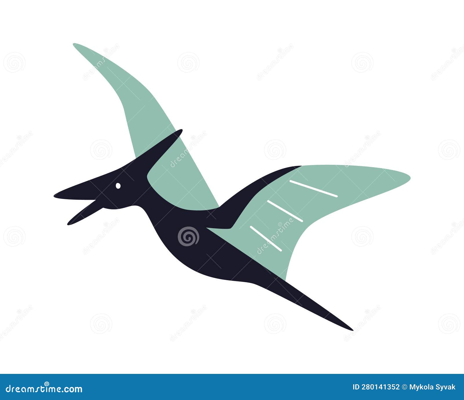 Pterosaur Dinosaur Flying stock vector. Illustration of pteranodon ...