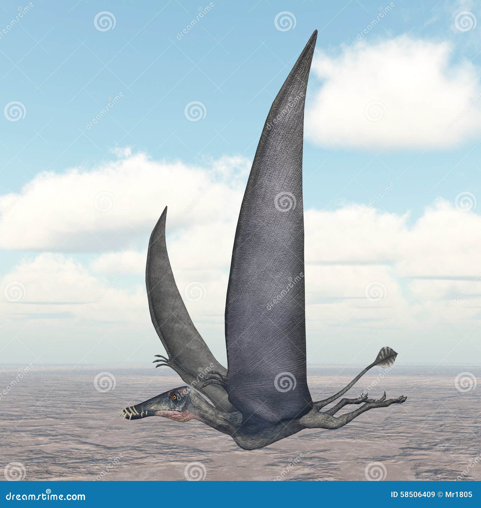 Dorygnathus Pterosaur On Ground Royalty-Free Stock Image ...