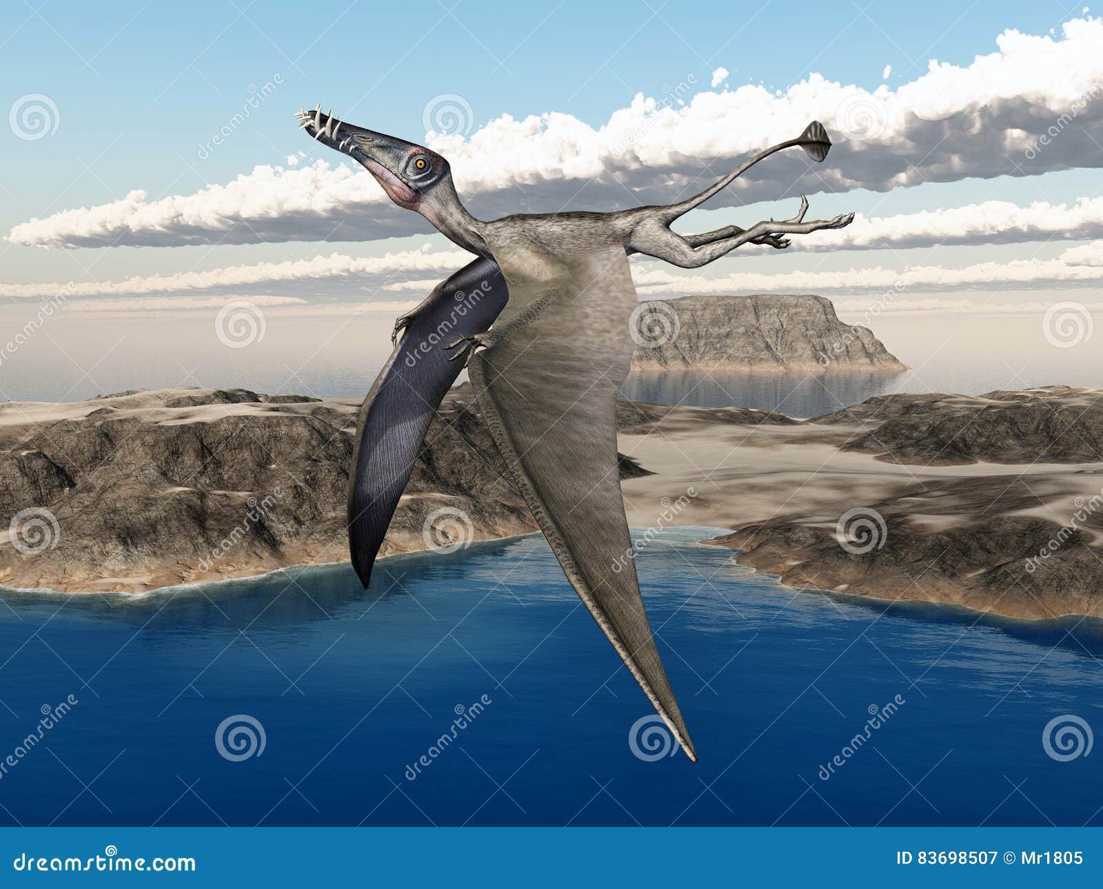 Pterosaur Dorygnathus Royalty-Free Illustration | CartoonDealer.com ...