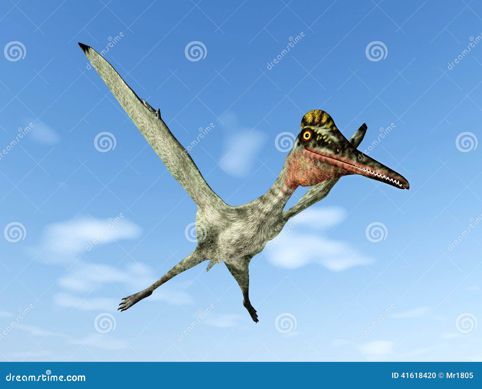 Pterosaur Pterodactylus stock illustration. Illustration of ...