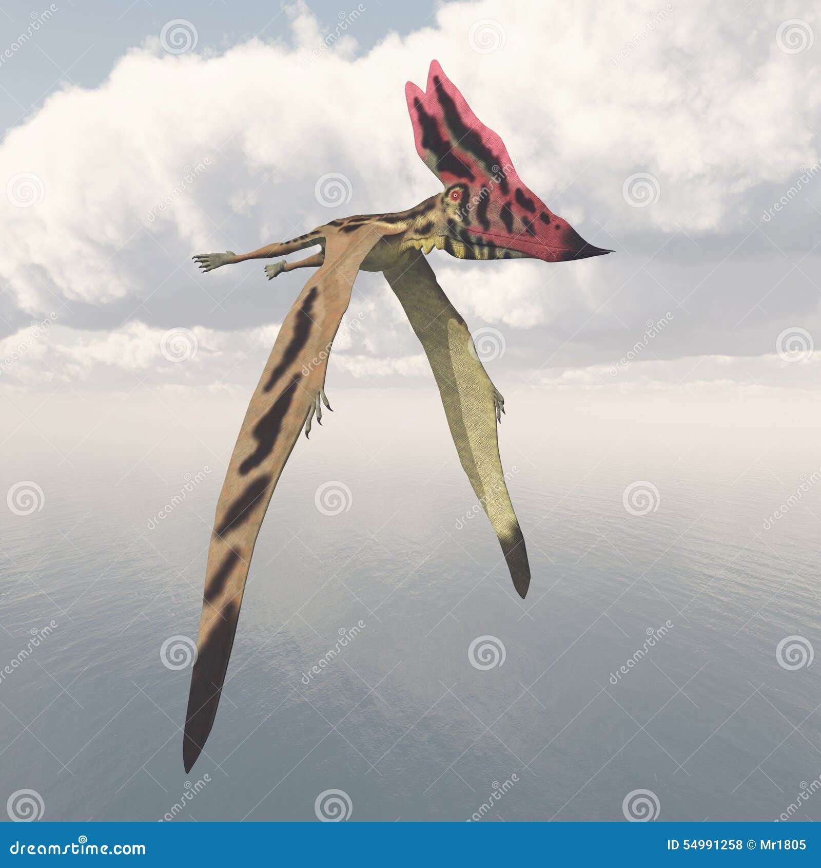 Pterosaur Thalassodromeus stock illustration. Illustration of ...