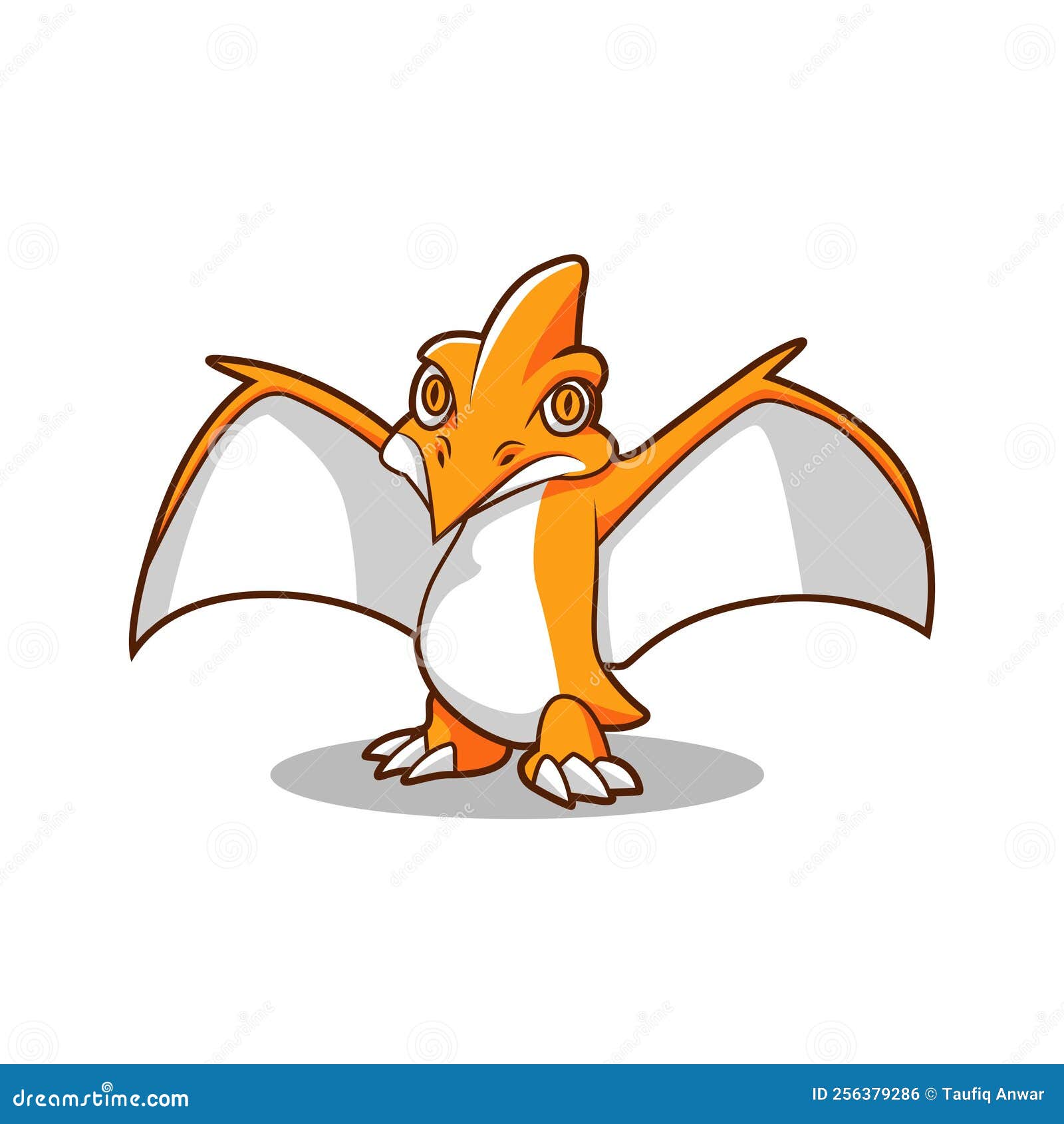 Pterosaur Vector Cartoon Illustration Design Stock Vector ...