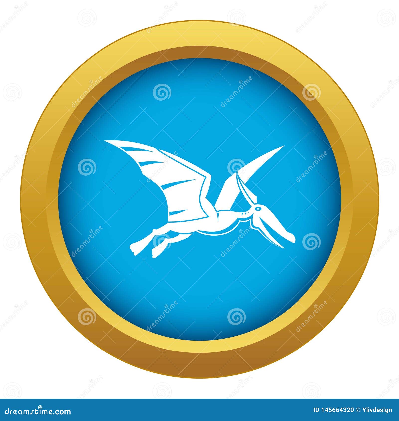 Pterosaurs Icon, Cartoon Style Vector Illustration | CartoonDealer.com ...