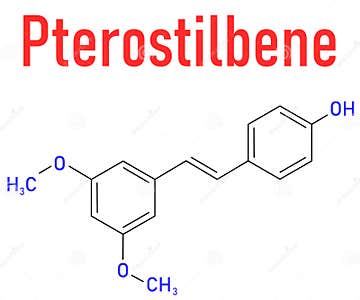 Pterostilbene Molecule. Skeletal Formula. Chemical Structure Stock ...