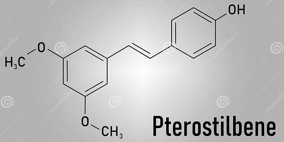 Pterostilbene Molecule. Skeletal Formula. Chemical Structure Stock ...