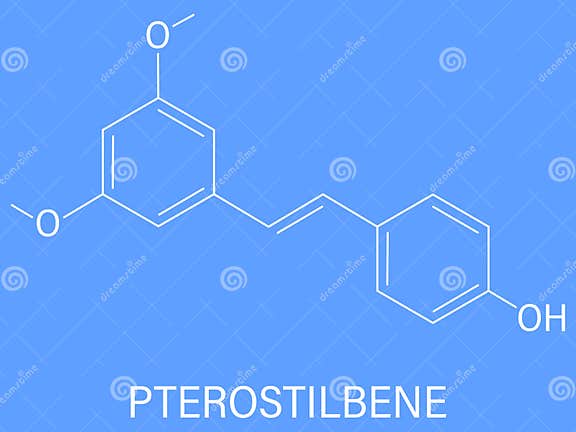 Pterostilbene Molecule. Skeletal Formula. Chemical Structure Stock ...