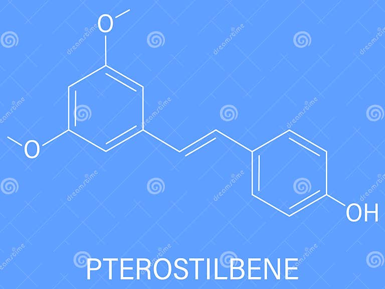 Pterostilbene Molecule. Skeletal Formula. Chemical Structure Stock ...