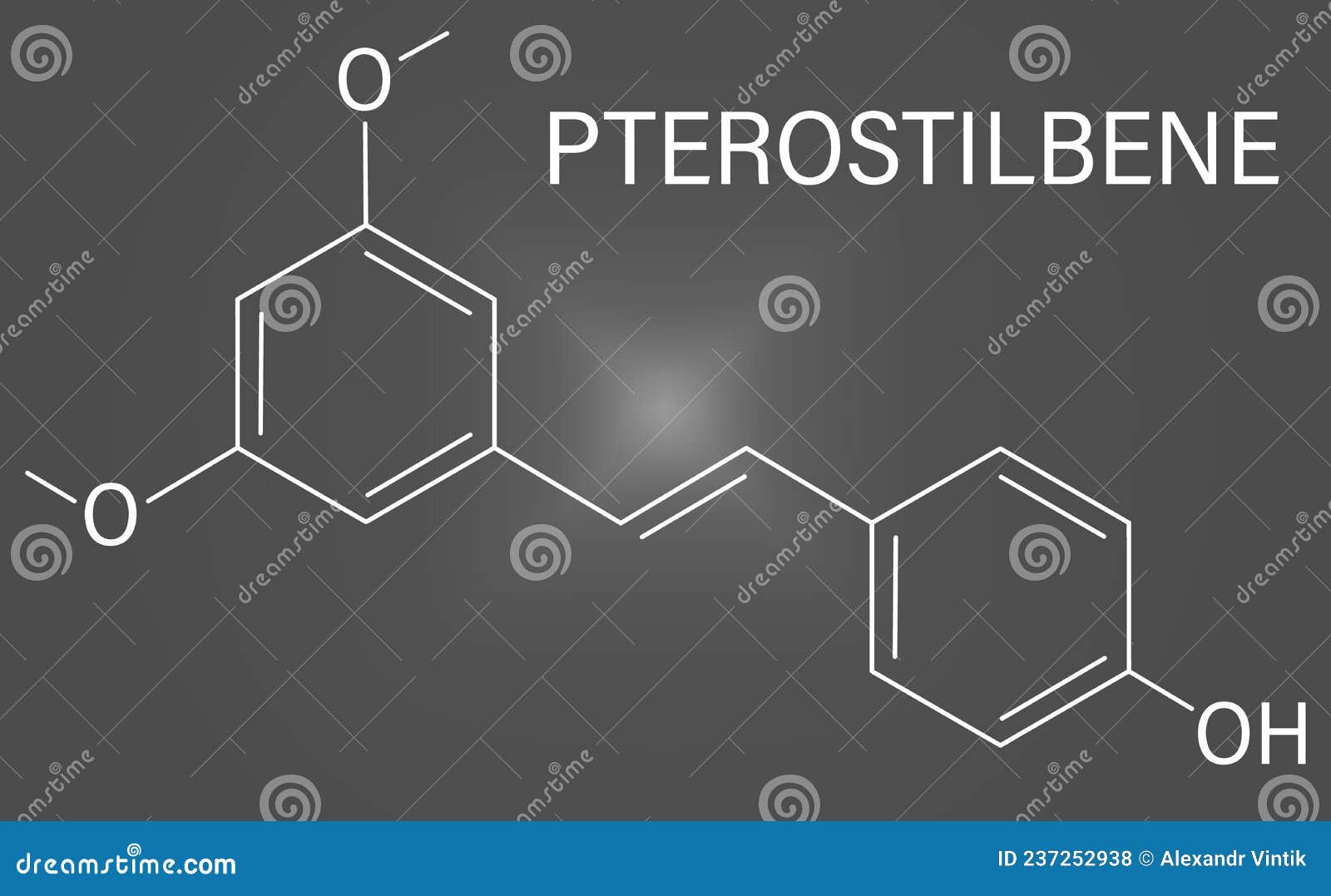 Pterostilbene Molecule. Skeletal Formula. Chemical Structure Stock ...