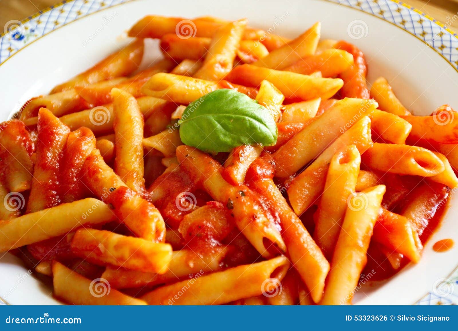 Pâtes, Sauce Tomate, Nourriture Italienne Photo stock - Image: 53323626