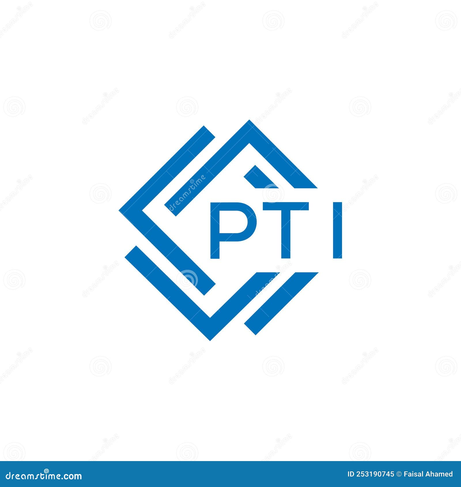 PTI Letter Logo Design on White Background. PTI Creative Circle Letter ...