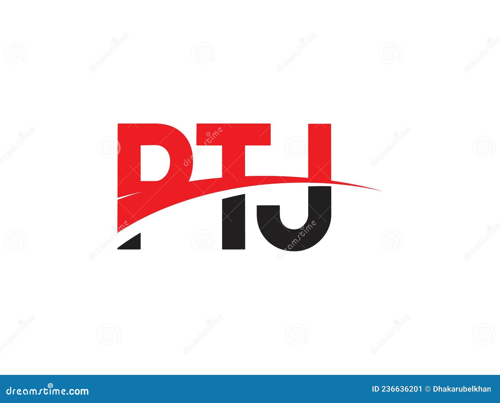 PTJ Letter Initial Logo Design Vector Illustration Stock Vector ...