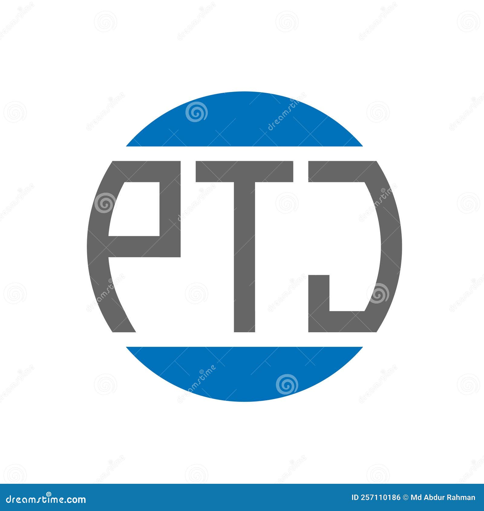 PTJ Letter Logo Design on White Background. PTJ Creative Initials ...