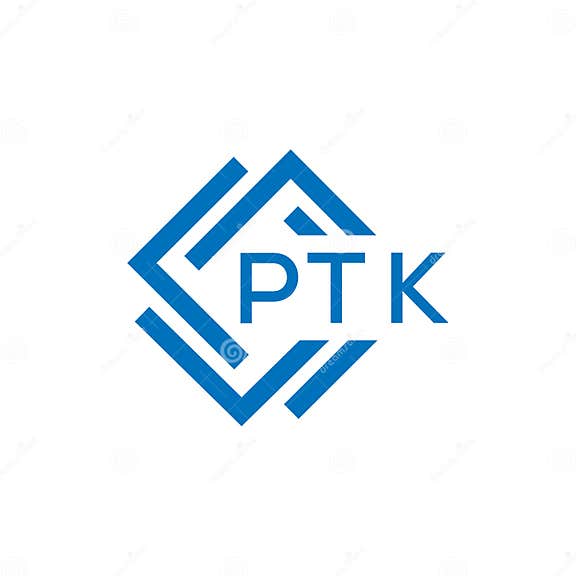 PTK Letter Logo Design on White Background. PTK Creative Circle Letter ...