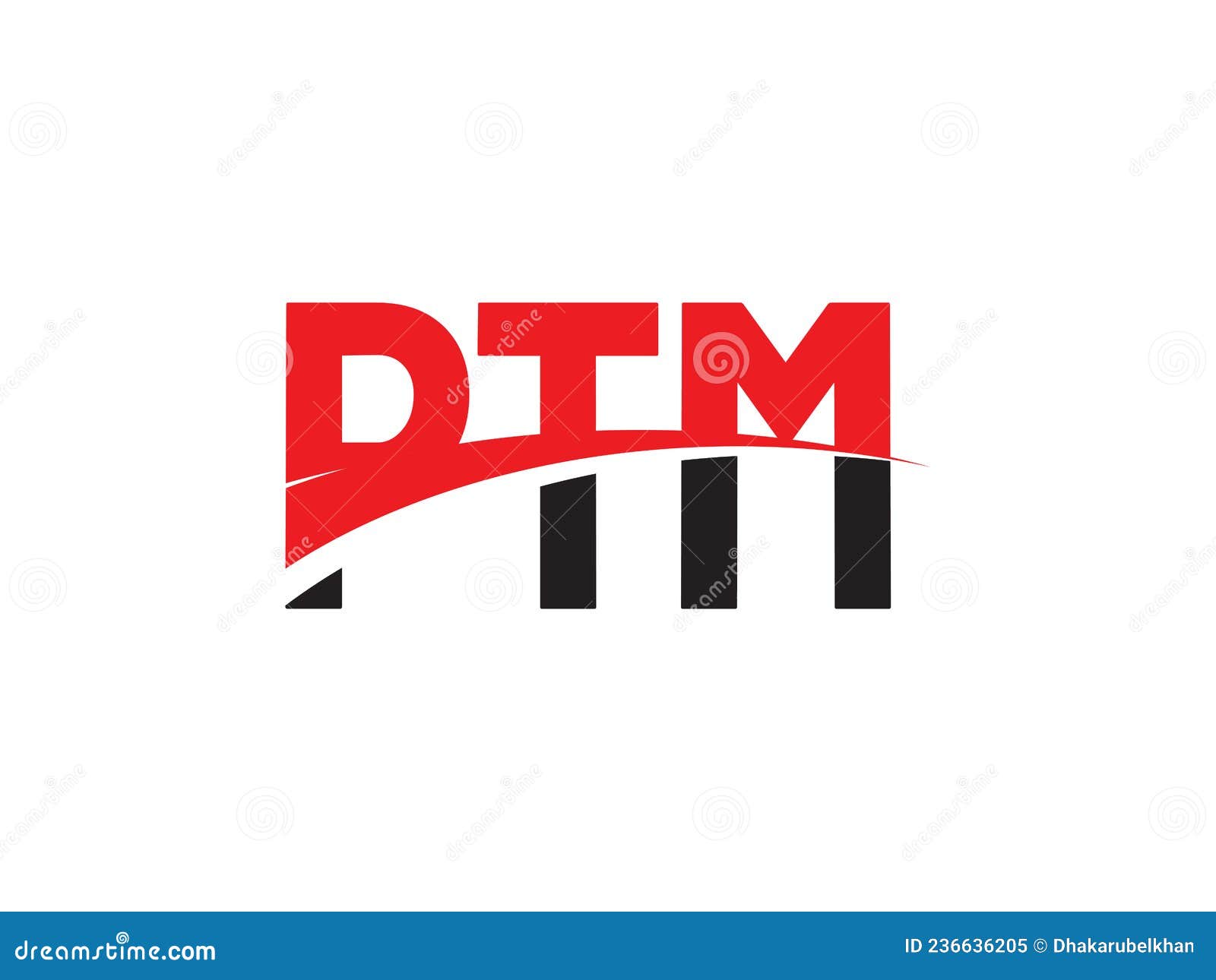 PTM Letter Initial Logo Design Vector Illustration Stock Vector ...