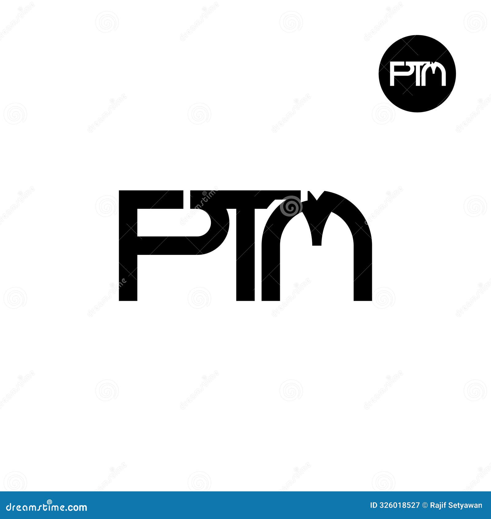 PTM Logo Letter Monogram Design Stock Vector - Illustration of designs ...