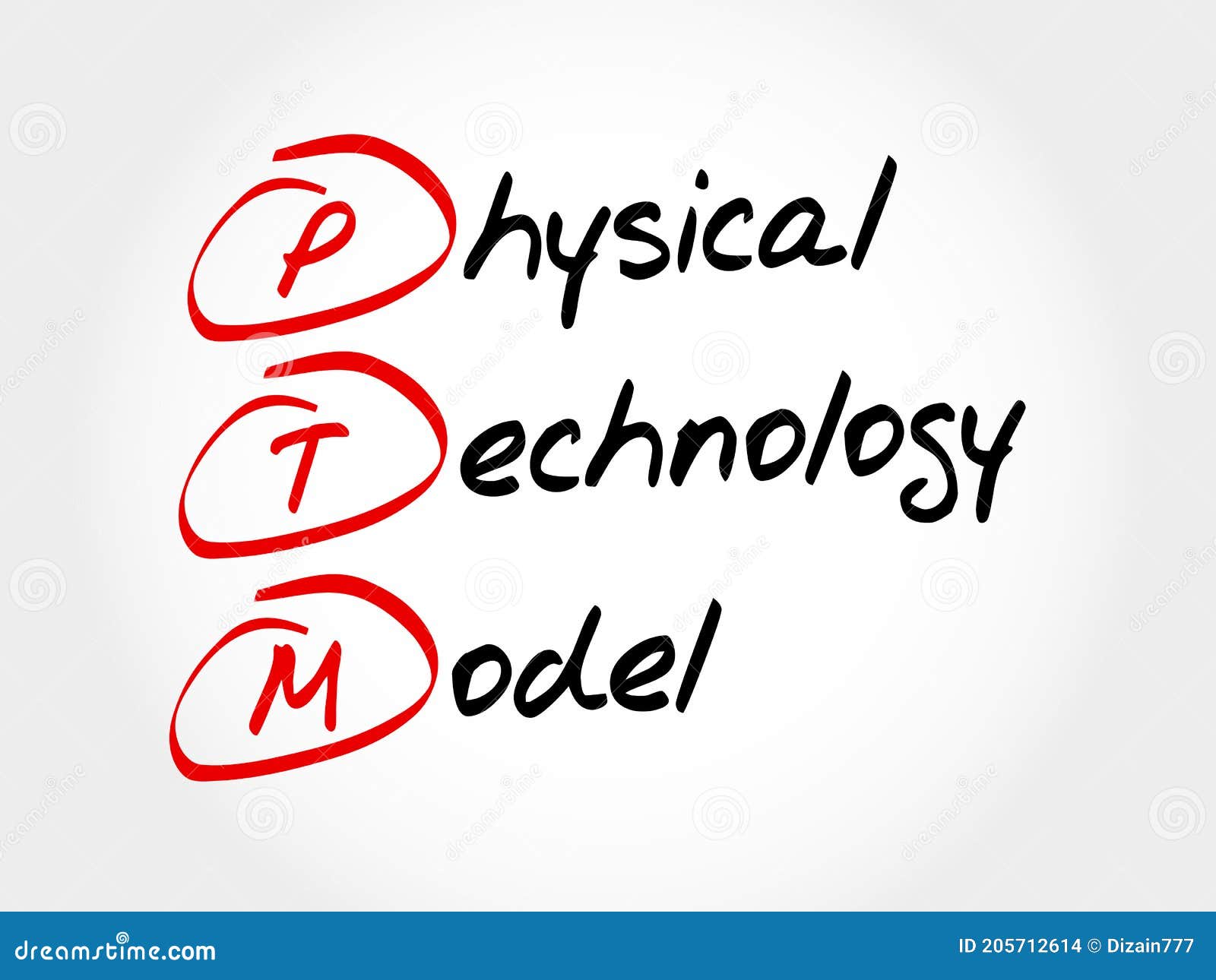 PTM - Physical Technology Model Stock Illustration - Illustration of ...