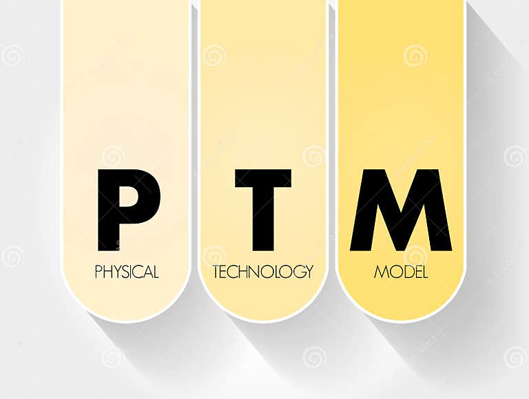 PTM - Physical Technology Model Acronym, Concept Background Stock ...
