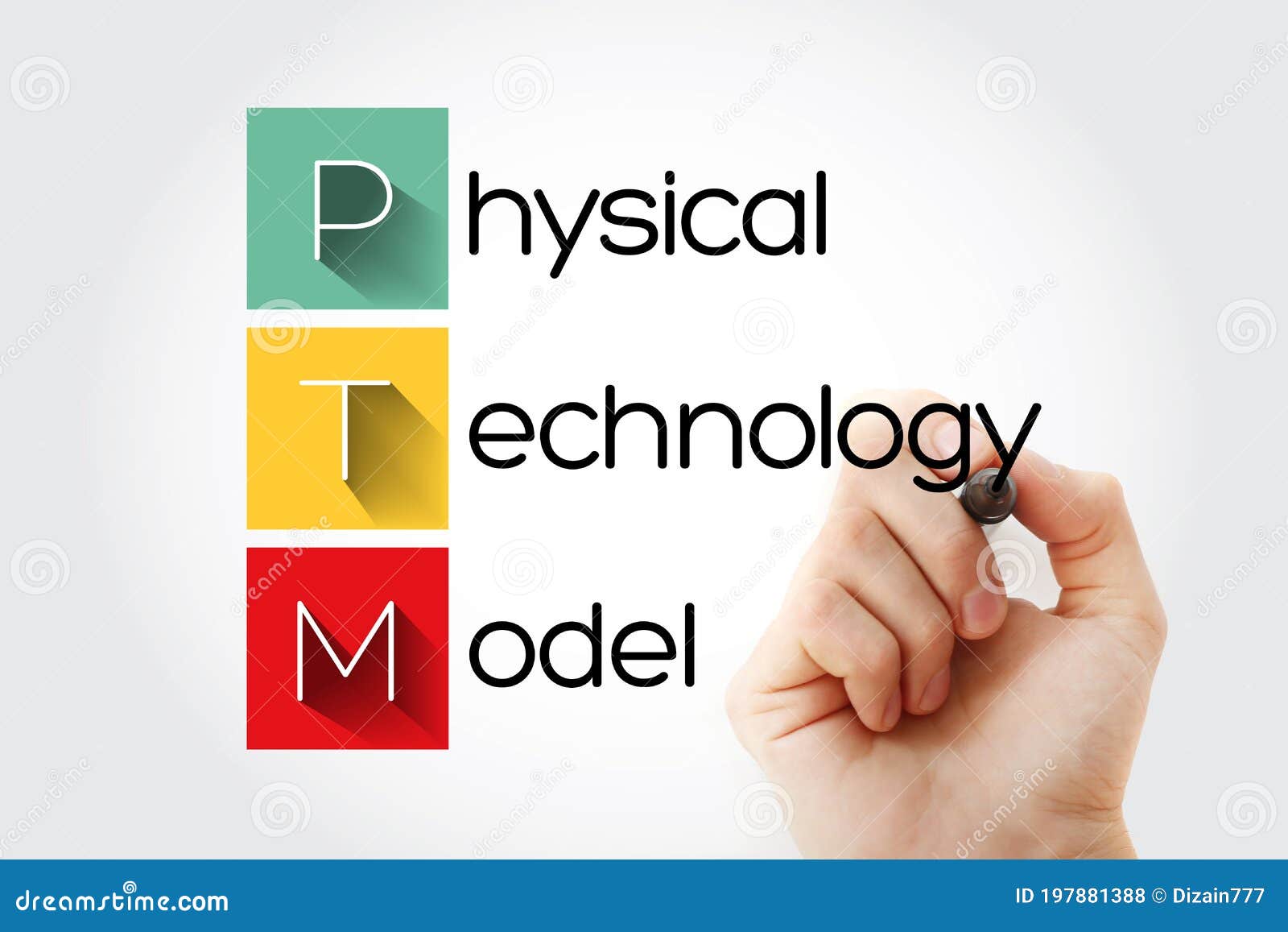 PTM - Physical Technology Model Acronym, Concept Background Stock Photo ...