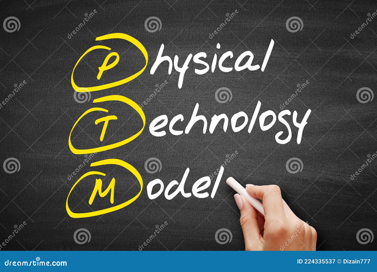 PTM - Physical Technology Model, Acronym Concept on Blackboard Stock ...