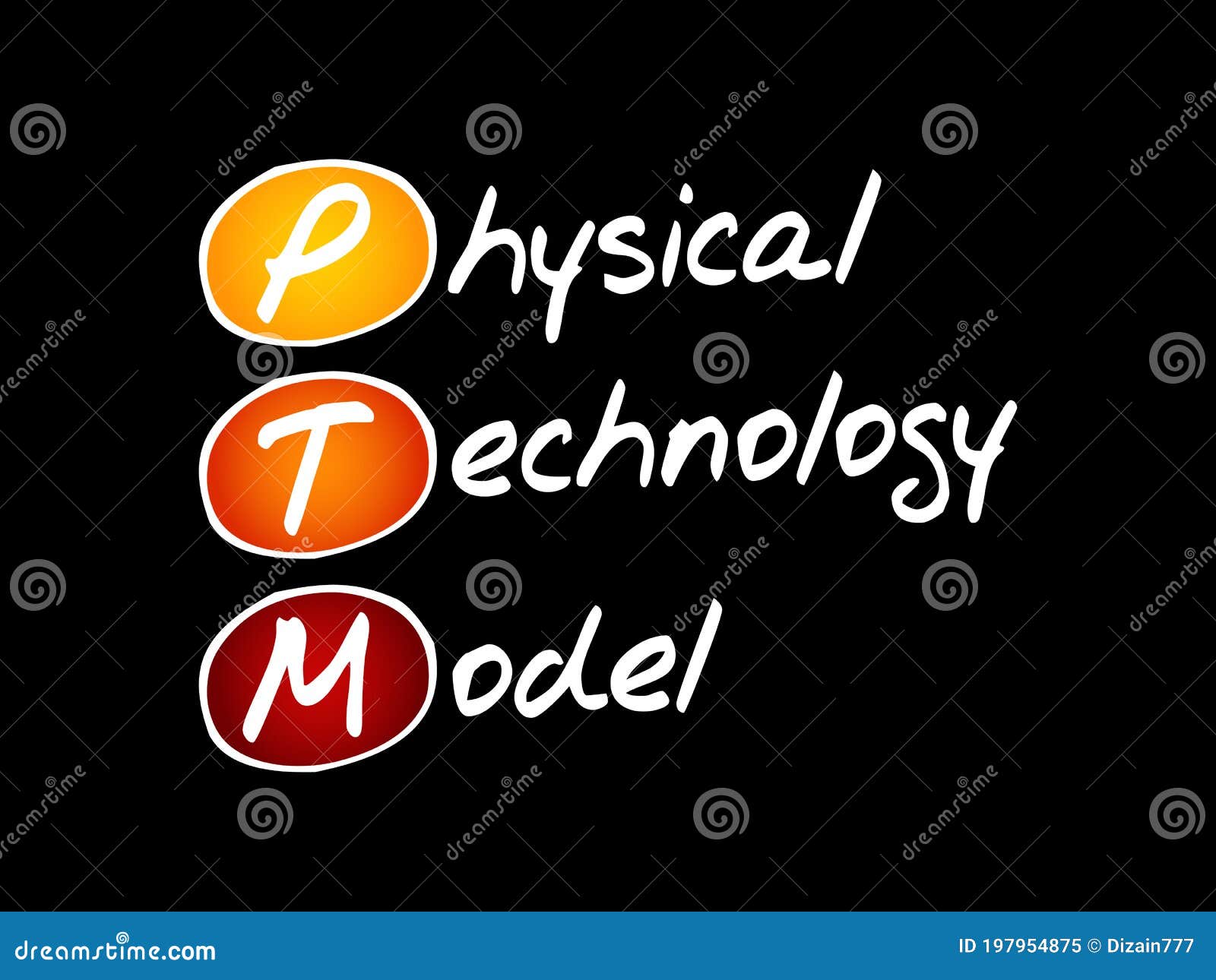 PTM - Physical Technology Model, Acronym Stock Illustration ...