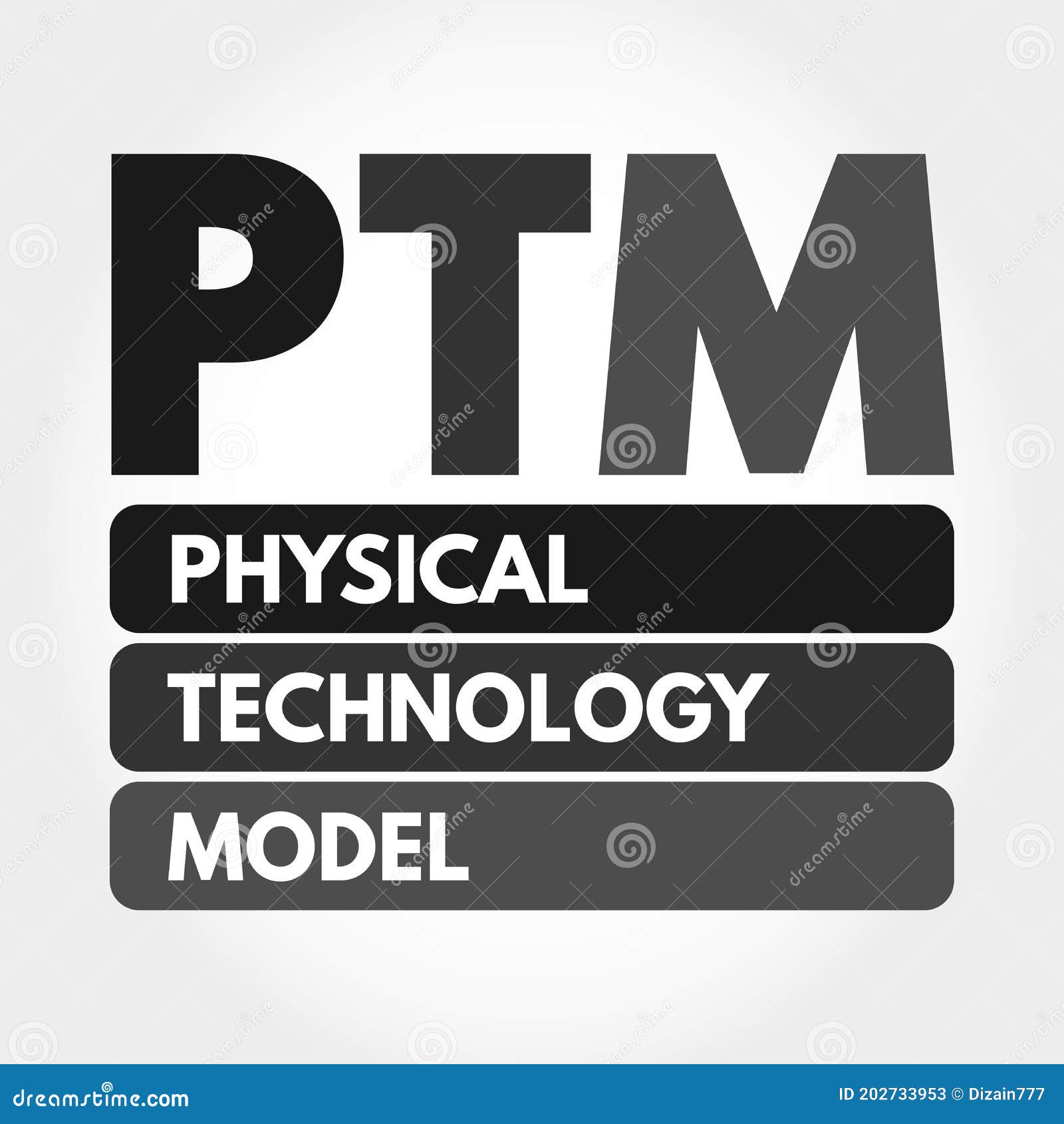 PTM - Physical Technology Model Acronym Stock Illustration ...